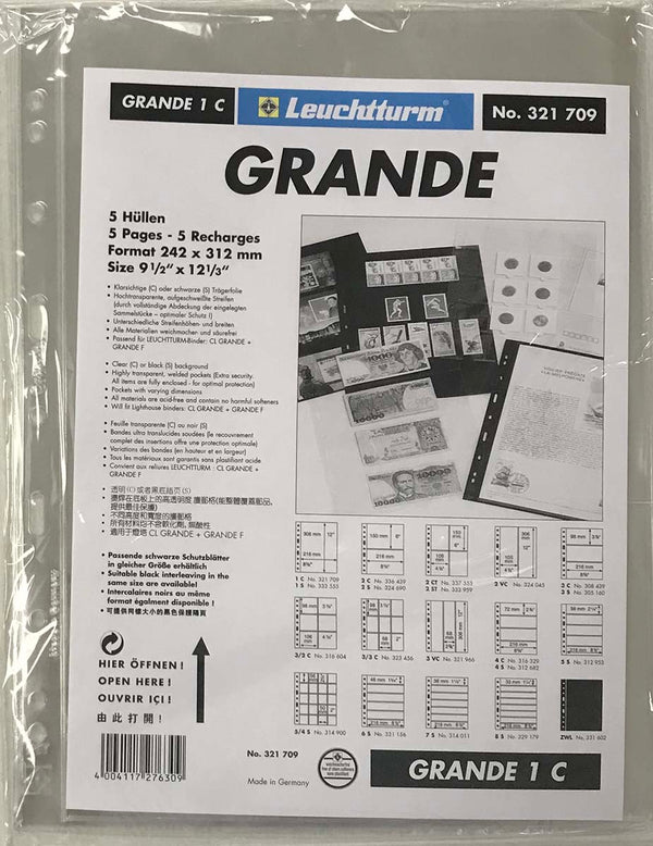 Lighthouse Classic Grande Sheets, 1 Pocket (321709) Pack of 5 - JP's Corner