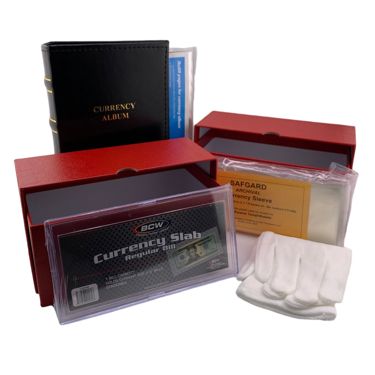 Bundle Q - Small Currency Album/Wallet, 10 pk. refill Pages, Modern Cu ...